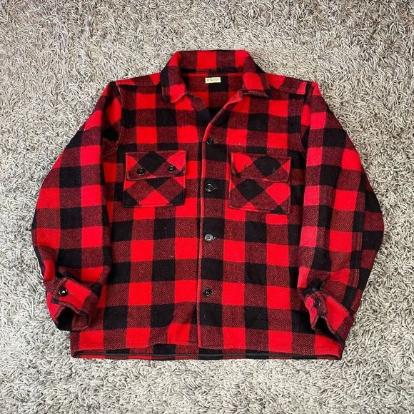 Minnesota Woolen | Shirts | Vintage5s 60s Wool Shirt Mens Large Buffalo ...